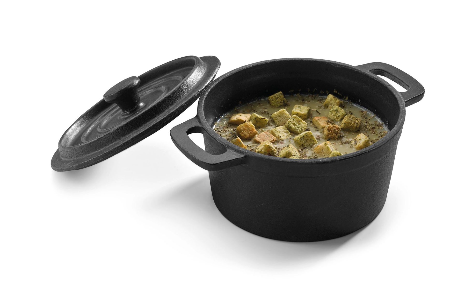 Mini round casserole pan 14 cm 0.7 L cast iron with lid | Pujadas ...